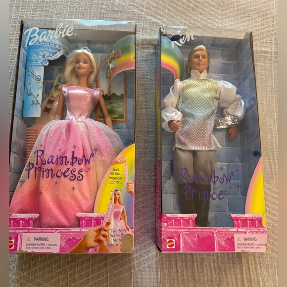 Mattel | Toys | 999 Barbie Rainbow Princess And Ken Rainbow Prince Nib | Poshmark
